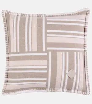 Loro Piana Jacquard Wool And Cashmere Cushion - Beige