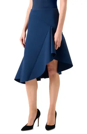 Akris Asymmetric Techno Neoprene Skirt