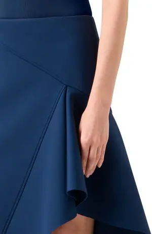 Akris Asymmetric Techno Neoprene Skirt