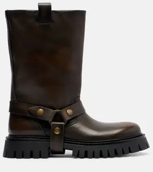 GOLDEN GOOSE Kurt Leather Biker Boots