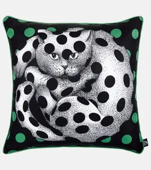FORNASETTI High Fidelity Printed Silk Cushion - Multicoloured
