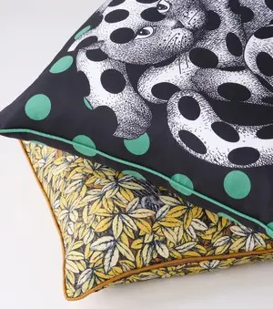 FORNASETTI High Fidelity Printed Silk Cushion