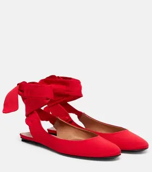 Attico Cloe Ballet Flats - Red