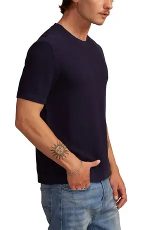 Lucky Brand Ribbed Short Sleeve Sweater