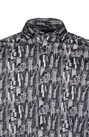 LUCHIANO VISCONTI City Scape Printed Shirt