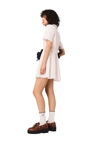 Maje Pleated Poplin Shirt Dress