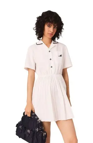 Maje Pleated Poplin Shirt Dress