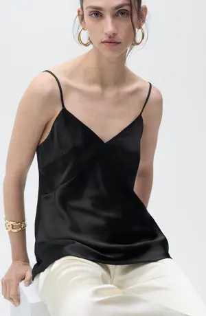 Mango V-neck Satin Camisole