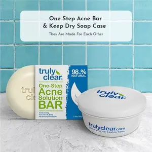 TRULY CLEAR Keep Dry Soap Case, 3pc Holder