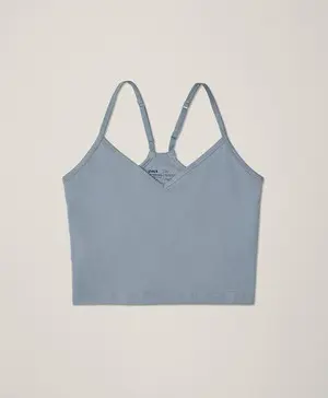 PACT Everyday Shelf Bra Cropped Camisole - Sesame
