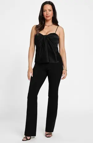 MARCIANO Aretha Drape Satin Camisole - Jet Black