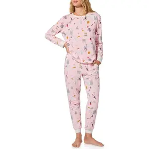 BEDHEAD PAJAMAS Organic Cotton Blend Jersey Pajamas 48 Hours In Paris