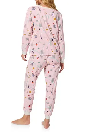 BEDHEAD PAJAMAS Organic Cotton Blend Jersey Pajamas - 48 Hours In Paris