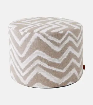 Missoni Graffiti Zigzag Pouf - Beige