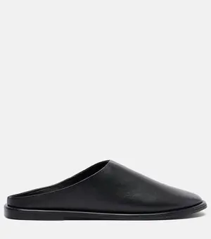 A.emery Spencer Leather Mules - Black