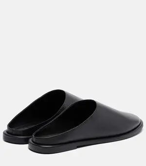 A.emery Spencer Leather Mules - Black