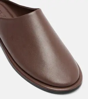 A.emery Spencer Leather Mules - Brown