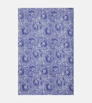 CABANA Toscana Printed Linen Tablecloth - Blue