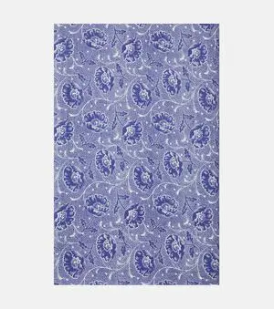 CABANA Toscana Printed Linen Tablecloth - Blue