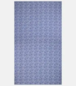 CABANA Toscana Printed Linen Tablecloth - Blue