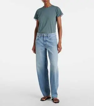 SLVRLAKE Ella Mid-rise Barrel-leg Jeans