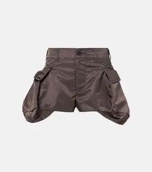 Sacai Technical Twill Cargo Shorts - Brown