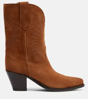 GOLDEN GOOSE Wish Star 70 Suede Cowboy Boots - Brown