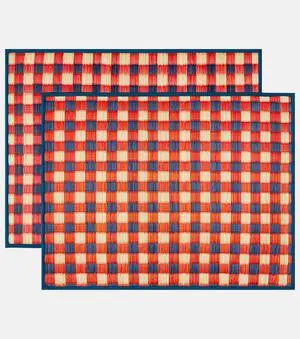 CABANA Capri Set Of Two Placemats - Red