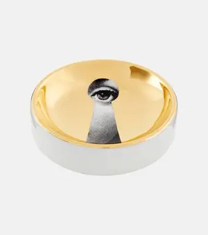 FORNASETTI Tema E Variazioni Porcelain Ashtray - Gold