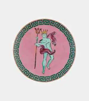 GINORI 1735 Il Viaggio Di Nettuno Charger Plate Luke Edward Hall - Pink