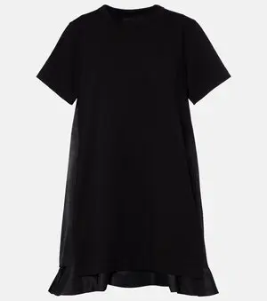 SACAI Ruffled Cotton Minidress