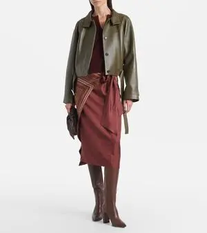 GIANVITO ROSSI Lyell 85 Leather Knee High Boots
