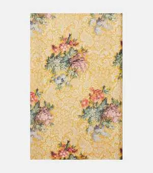 CABANA Peonia Floral Linen Tablecloth - Yellow