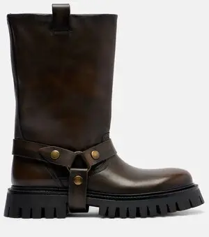 GOLDEN GOOSE Kurt Leather Biker Boots
