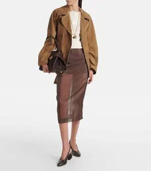 FERRAGAMO Tessie 70 Leather Slingback Pumps - Brown