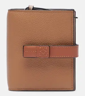 Loewe Compact Leather Wallet - Brown
