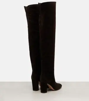 GIANVITO ROSSI Glen Suede Over-the-knee Boots - Brown