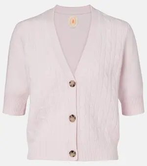 Jardin Des Orangers Cable-knit Cashmere-blend Cardigan