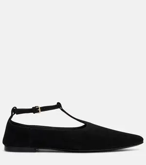 A.emery Ward Suede Mary Jane Flats - Black