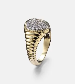 Yvonne Léon Berlingot Diamond And Yellow Ring - Gold