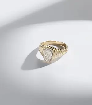 Yvonne Léon Berlingot Diamond And Yellow Ring - Gold