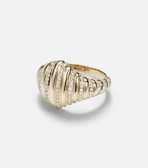 Yvonne Léon 9kt Ring With Diamonds - Gold