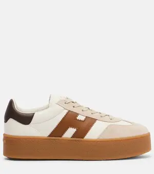 Hogan H681 Leather And Suede Platform Sneakers