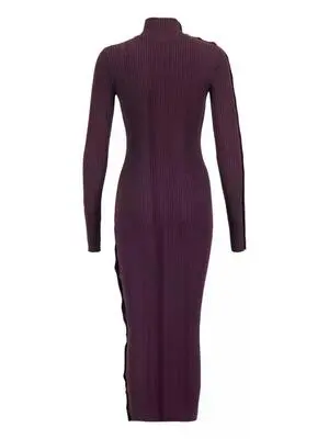 COURREGES Ribbed Turtleneck Midi Dress