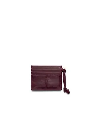 Prada Leather Card Holder - Red