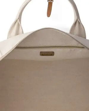Prada Linen Blend Duffle Bag