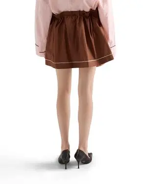Prada Cotton Miniskirt - Brown