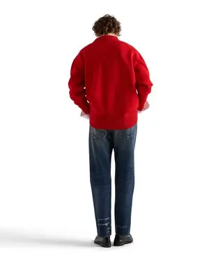 Prada Five-pocket Washed Denim Jeans - Blue