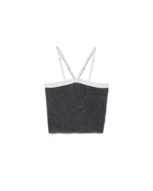 Prada Cashmere And Wool Top - Grey