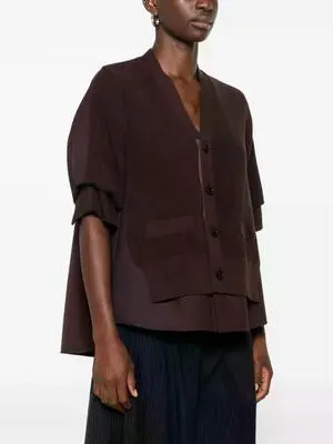 Sacai Button-front Layered Cardigan